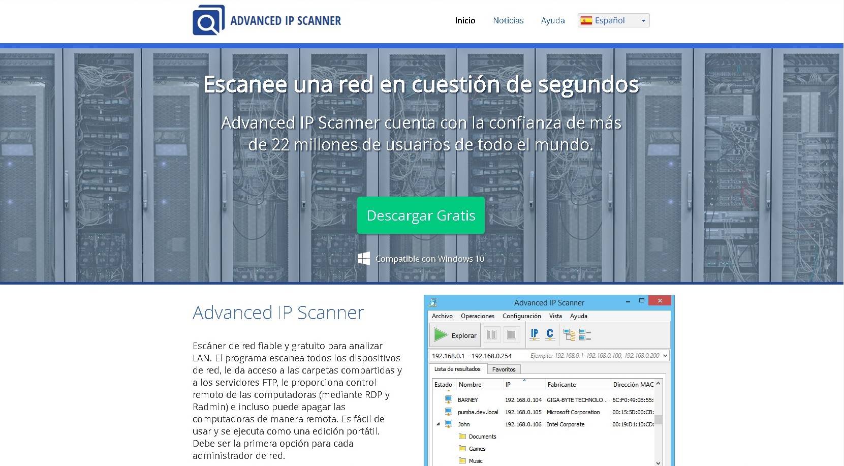 Como escanear mi red con Advanced IP Scanner