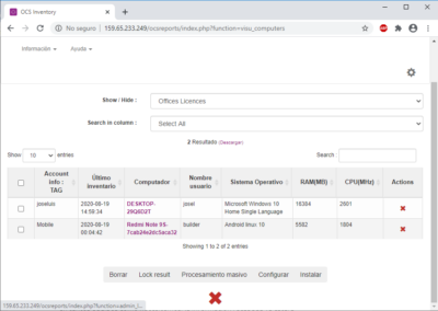 Guía completa de OCS Inventory y GLPI