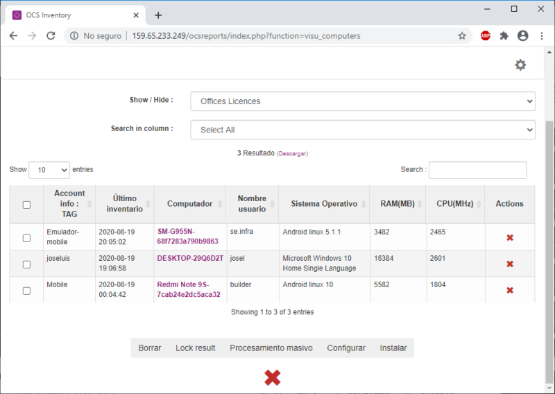 Guía completa de OCS Inventory y GLPI