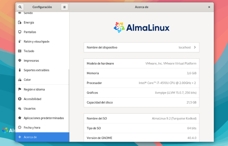 Instalación de AlmaLinux 9